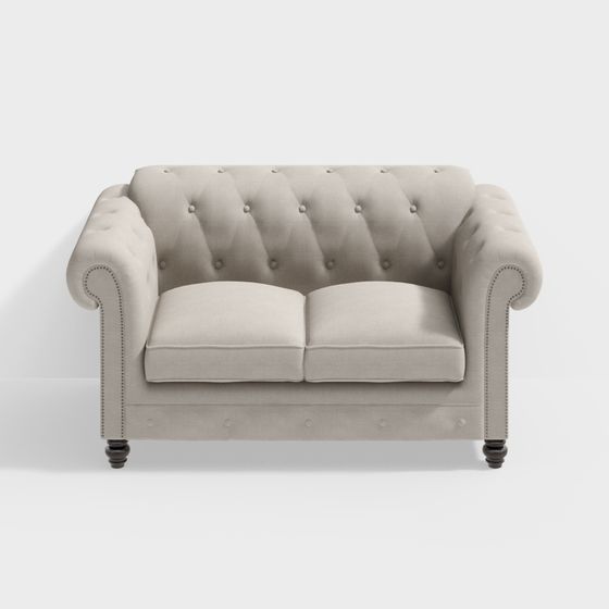 Classic English Style Sofa 3D model