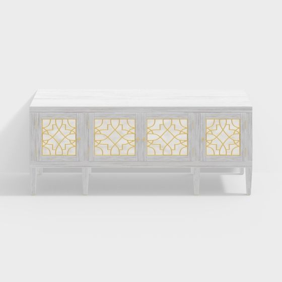 Lattice Cabinet 3D Model for Elegant Interiors
