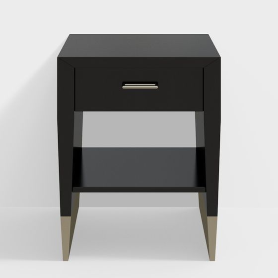Elegant Black Lady Of Pik Nightstand - Modern Design