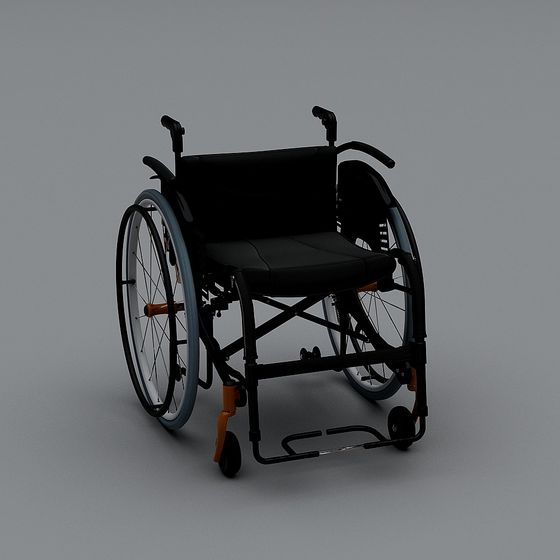 Elegant Low-Poly Wheelchair 3D model for Creative Projects