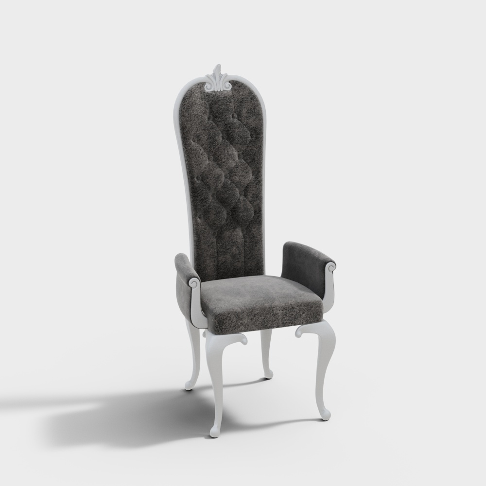 3D Throne Chair Model with Royal Detailing
