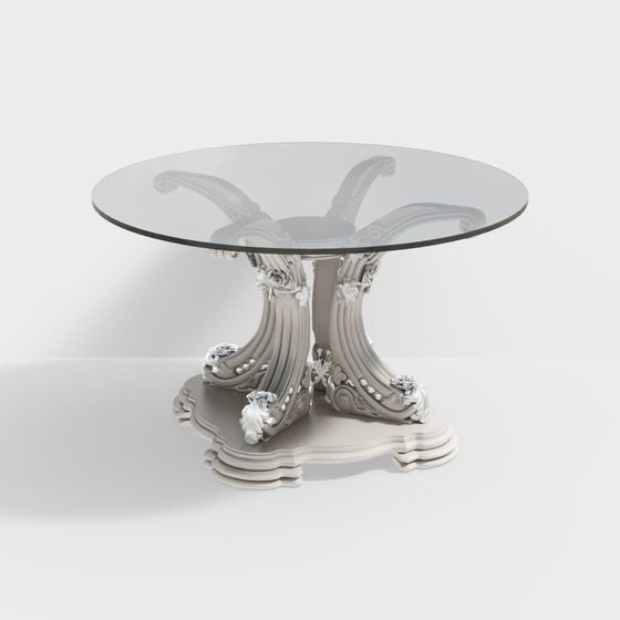 Sophisticated Round Table 3D model for Modern Spaces