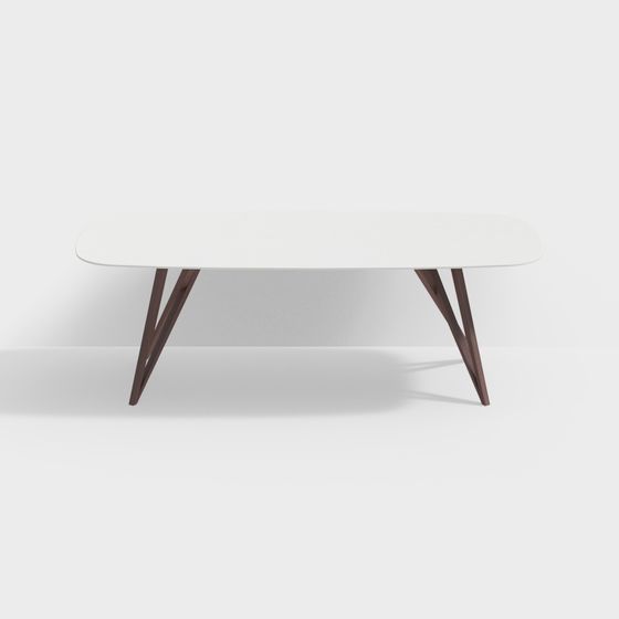 Sleek Low-Poly Coffee Table 3D model