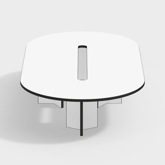 Modern Minimalist Round Table 3D Model