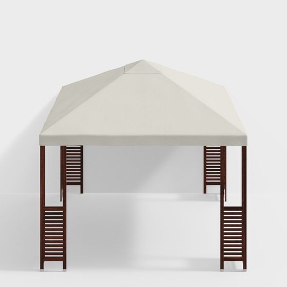 Modern Low-Polygon Pavilion 3D model