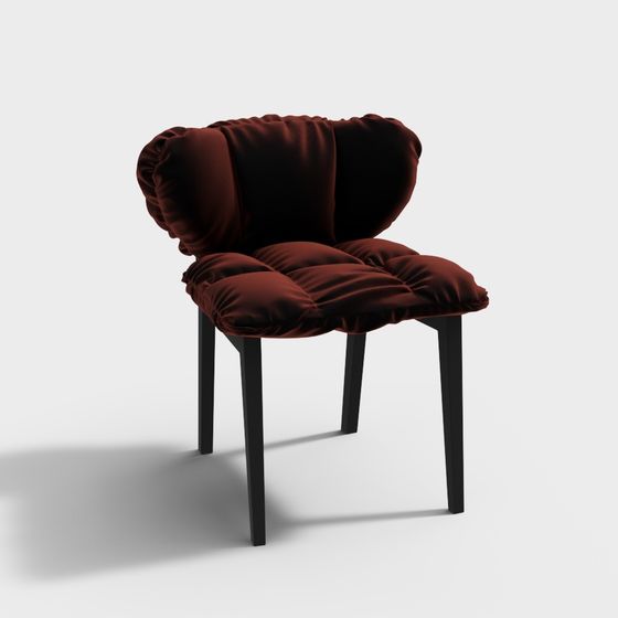 Velvet Comfort Chair 3D model for Elegant Interiors
