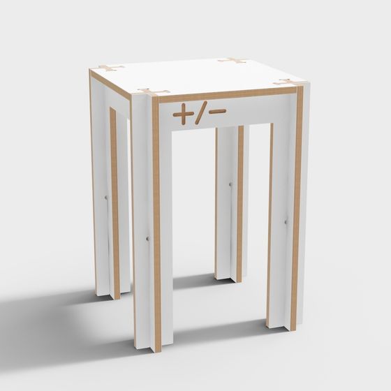 Minimalist Side Table 3D model
