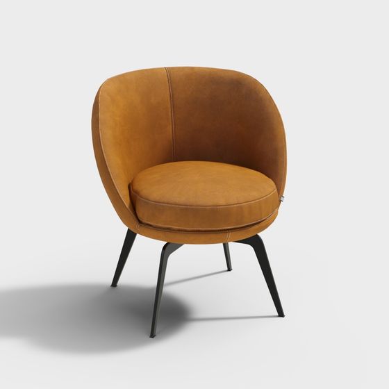 Earth Color Rolf Benz Chair 3D Model – Elegant Design Free