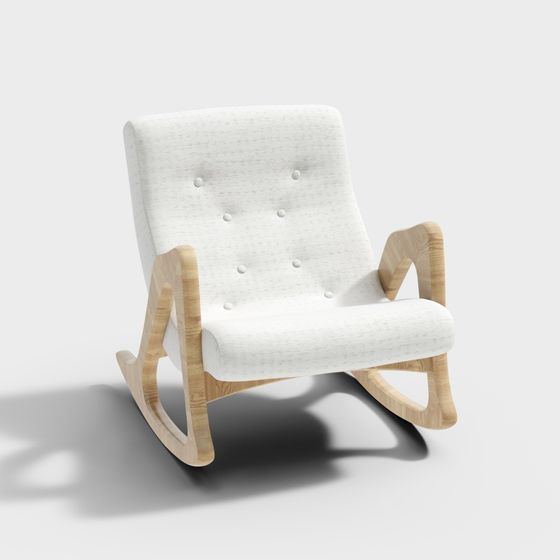 Cozy Rocker Low Poly 3D model for Modern Spaces