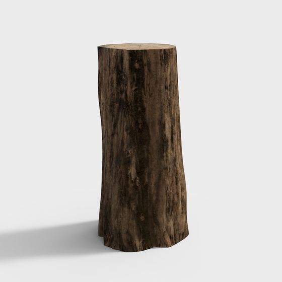 Natural Column 3D model - Realistic Tree Stump Design