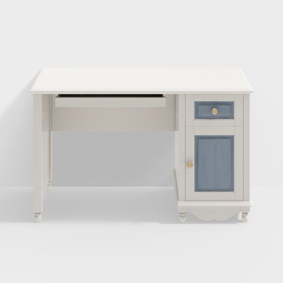 Elegant Low-Poly Desk 3D Model – Modern Workspace