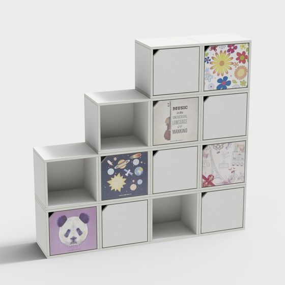 Multifunctional Storage Cabinet 3D model
