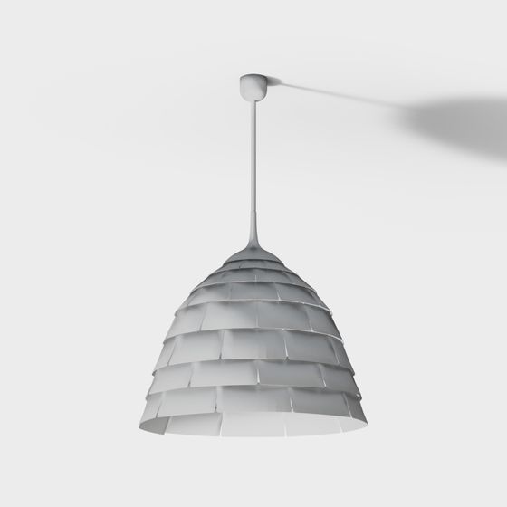Stylish Geometric Pendant Light 3D model for Modern Spaces