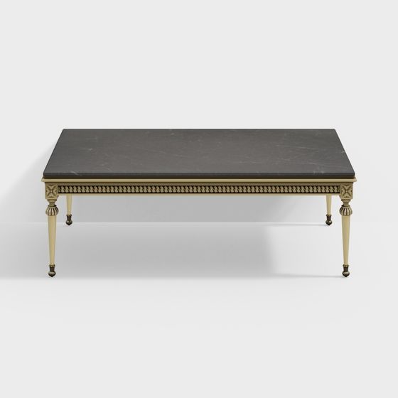 Vintage Low-Poly Coffee Table 3D model