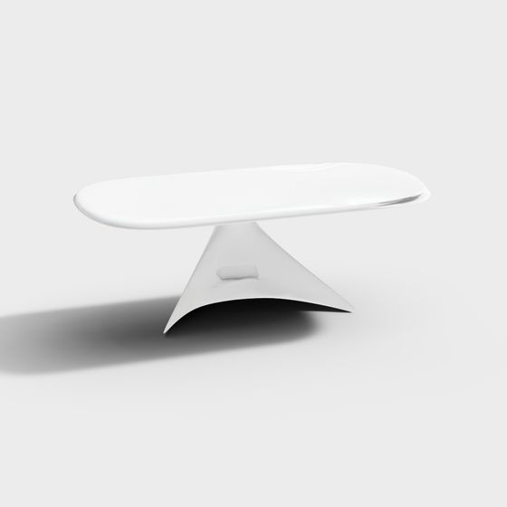 Streamlined Desk 3D model