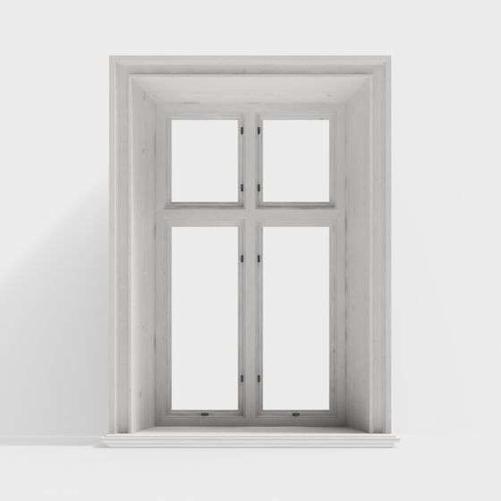 Stylish Realistic Low-Poly Window 3D model