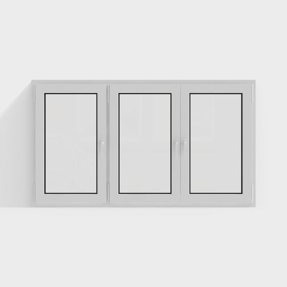 Elegant Low-Poly Window 3D model Design