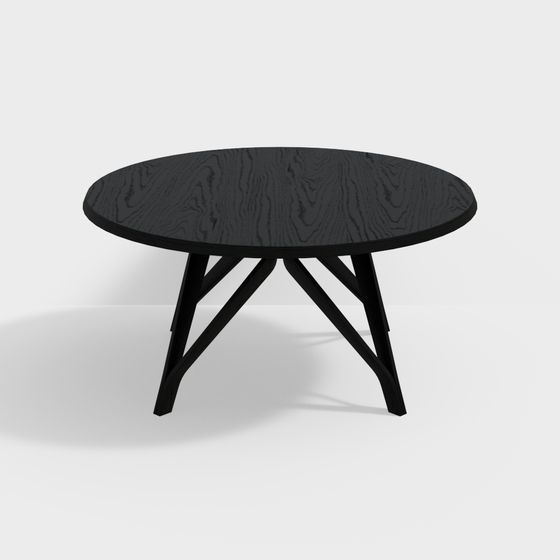 Industrial Style Round Table 3D model