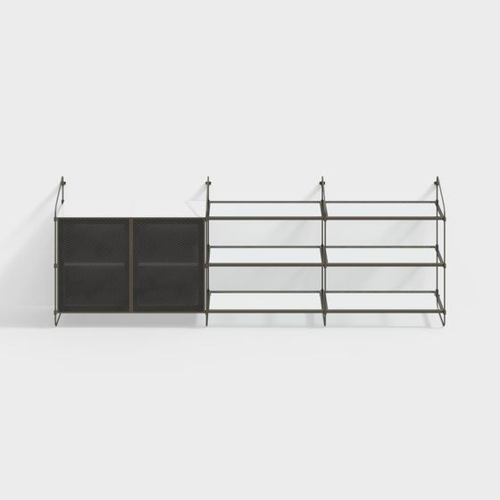 Industrial Style Storage Rack 3D model
