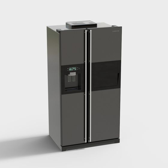 Modern Sleek Refrigerator 3D model