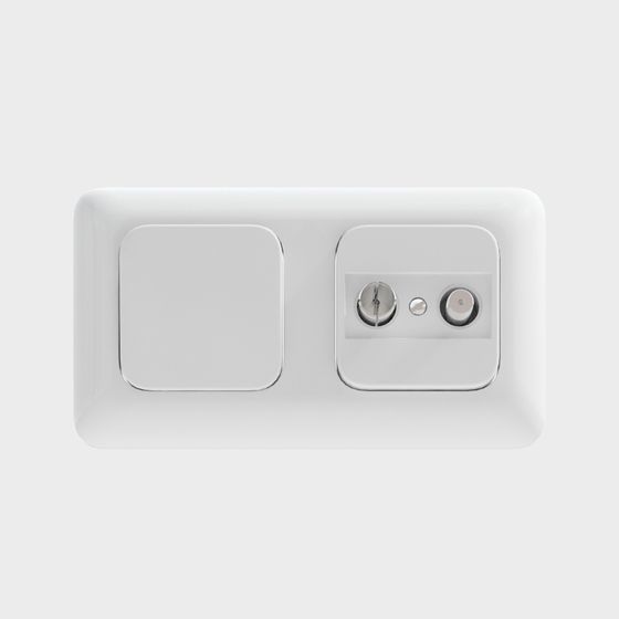 Elegant Minimalist Double Socket 3D model