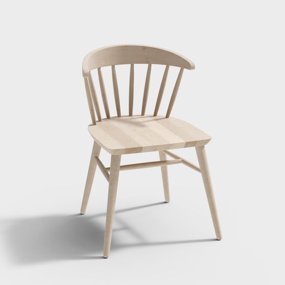 Elegant Windsor Chair 3D Model for Modern Design
