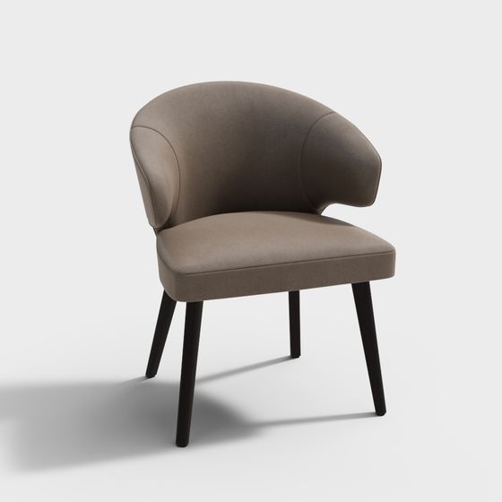 Cozy Curve Chair 3D model for Modern Spaces