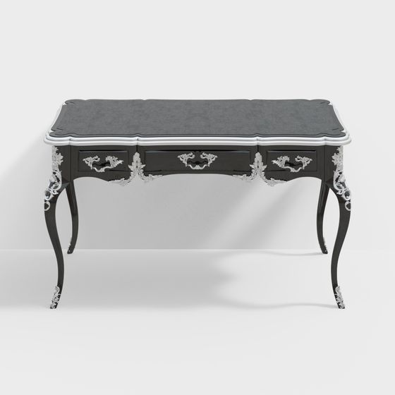 Baroque Style Desk 3D model