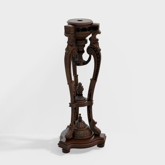 Elegant Column Lamp Stand 3D model