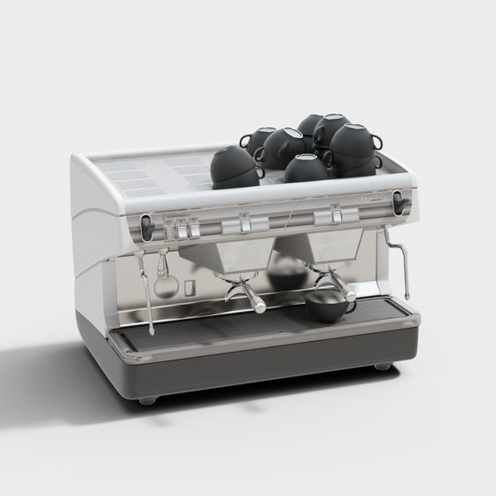 Elegant Low-Poly Espresso Machine 3D model