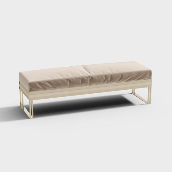 Black Sofa Bench 3D Model for Modern Interiors