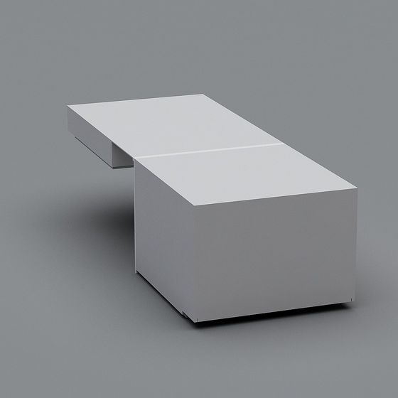 Modern Minimalist Floating Desk 3D model