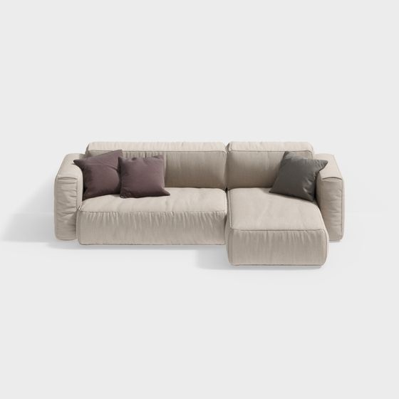 Cozy Corner Sofa 3D model for Contemporary Spaces