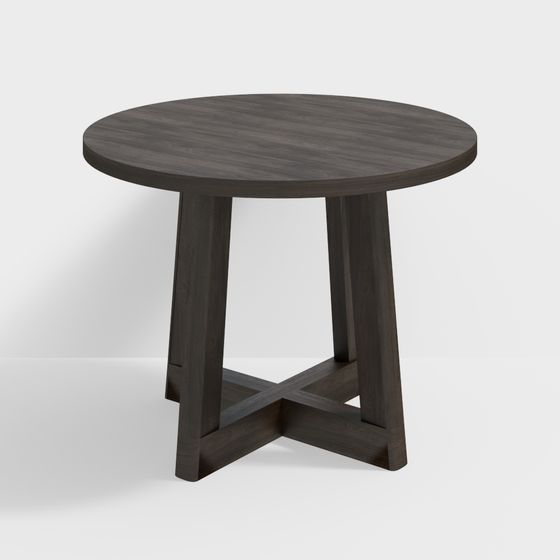 Low-Polygon Round Table 3D model for Modern Interiors