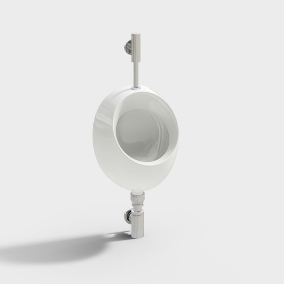 Contemporary Low-Poly Urinal 3D model for Creative Projects