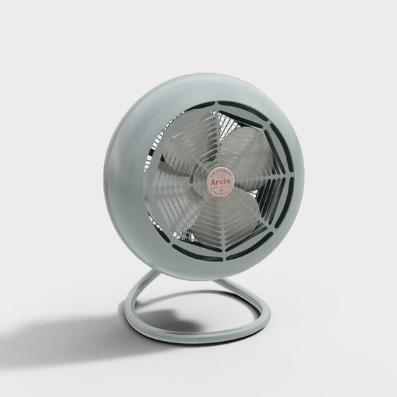 Vintage-Inspired Low-Poly Fan 3D model