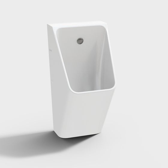 Sleek Low-Poly Urinal 3D Model