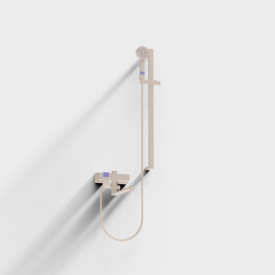 Elegant Shower System 3D model for Modern Spaces