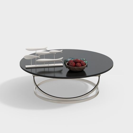 Modern Black Poliform Mad Tea Table 3D Model – Free