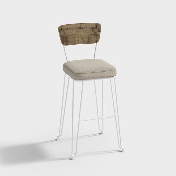 Stylish Bar Stool 3D model for Creative Projects