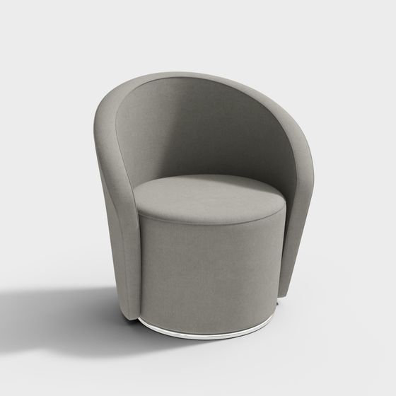 Cushy Round Chair 3D model