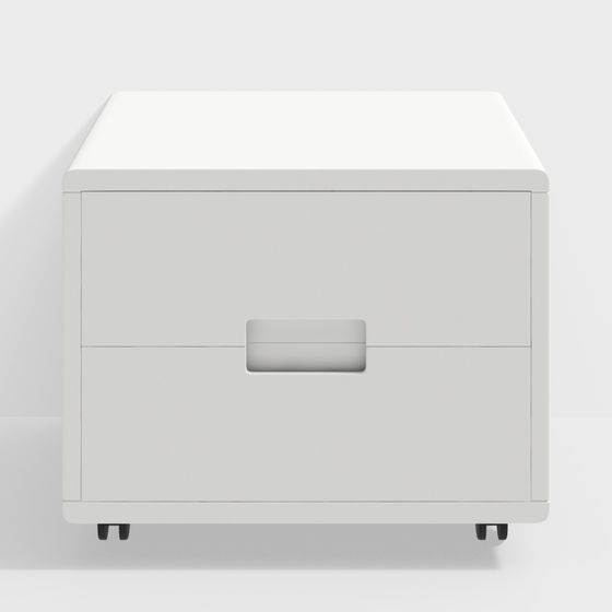 Minimalist Mobile Filing Cabinet 3D model