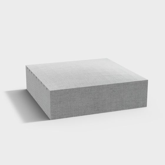 Modern Low-Poly Concrete Cube 3D Model – Industrial Texture