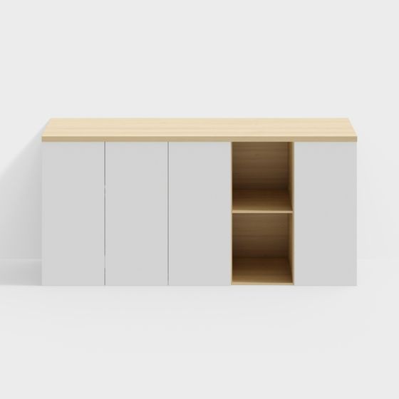 Minimalist Storage Unit 3D model for Modern Interiors