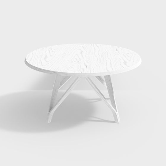 Unique Low-Polygon Round Table 3D Model