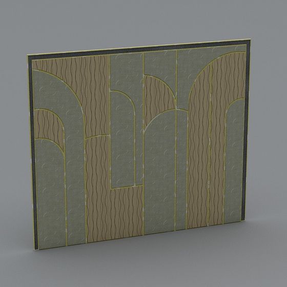 Art Deco Panel 3D model for Creative Projects