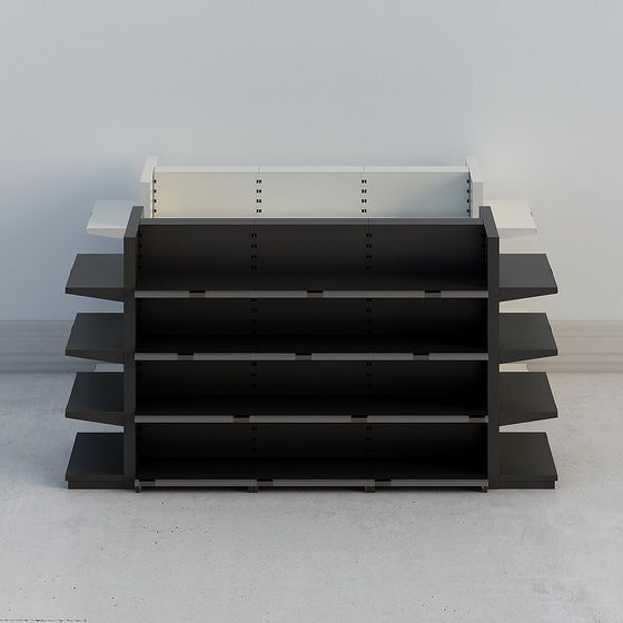 Simple Yet Detailed Low-Poly Shelf 3D Model