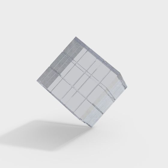 Floating Cube 3D model for Modern Design