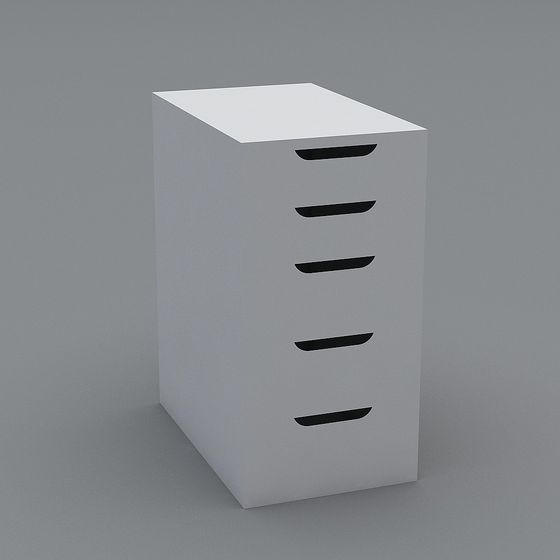 Minimalist Functional File Cabinet 3D model