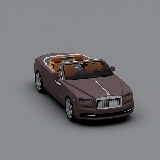 Low-Poly Rolls Royce Phantom Convertible 3D model